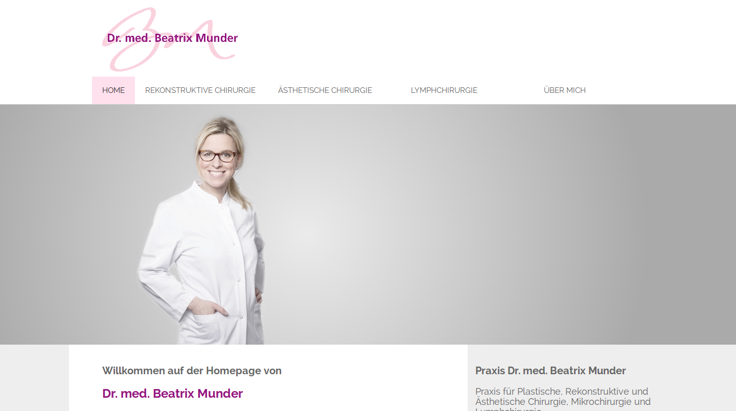 Homepage "Praxis Dr. Beatrix Munder" | Datenfalke